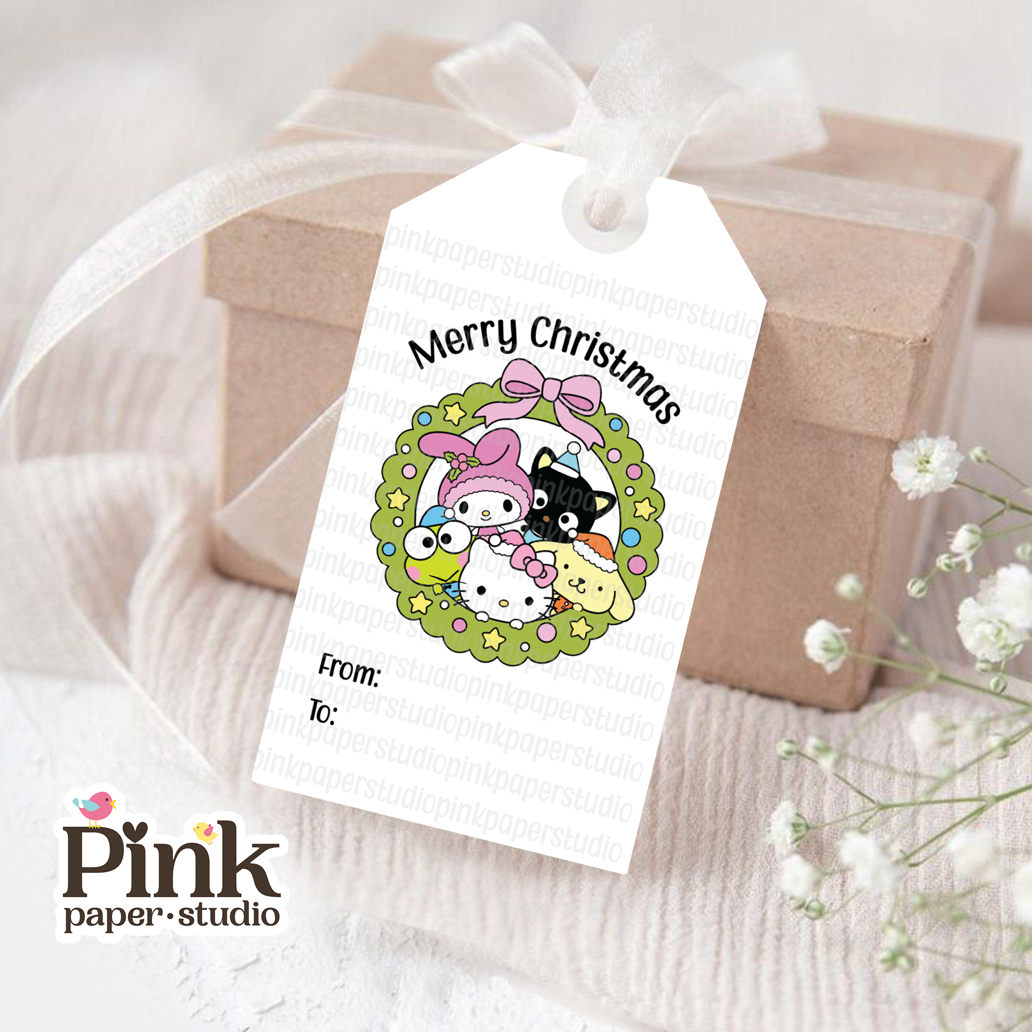 Hello Kitty Christmas Tags • Set of 9 Tags – PinkPaperStudio