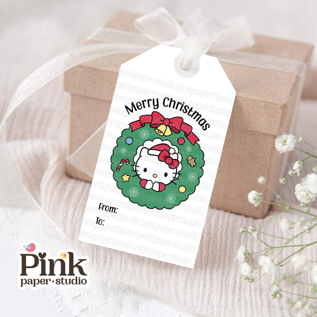 Hello Kitty Christmas Tags • Set of 9 Tags – PinkPaperStudio