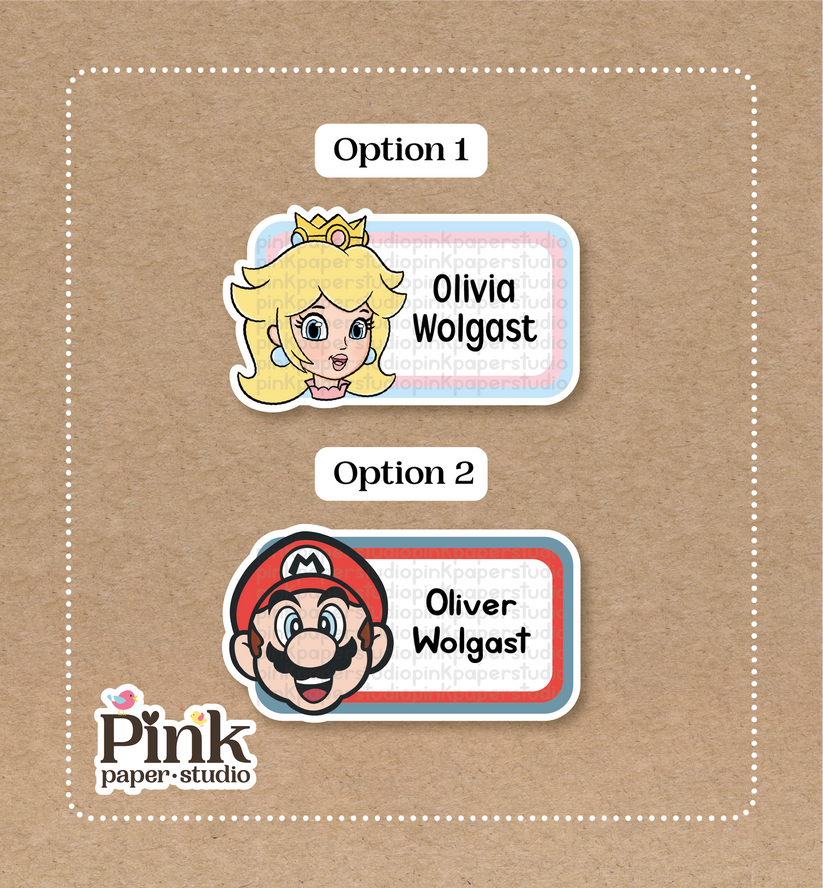 Mario Bros • Mario Bros Stickers • Set of 12 Stickers – PinkPaperStudio