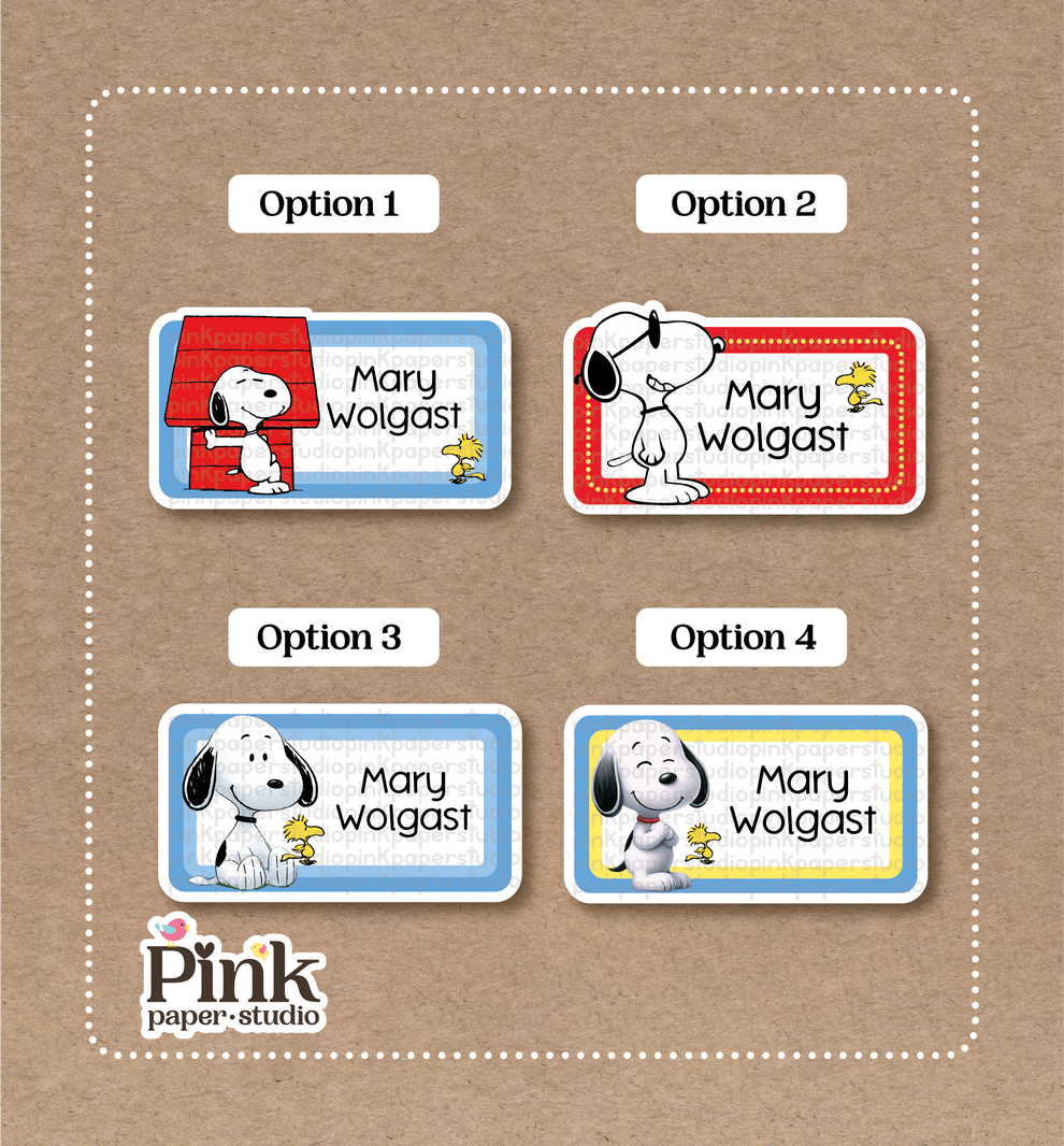 Snoopy Stickers - Snoopy Labels – PinkPaperStudio