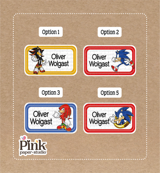 Sonic • Sonic Stickers • Set of 12 Stickers – PinkPaperStudio
