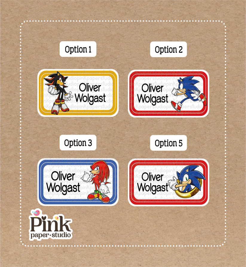 Sonic • Sonic Stickers • Set of 12 Stickers – PinkPaperStudio
