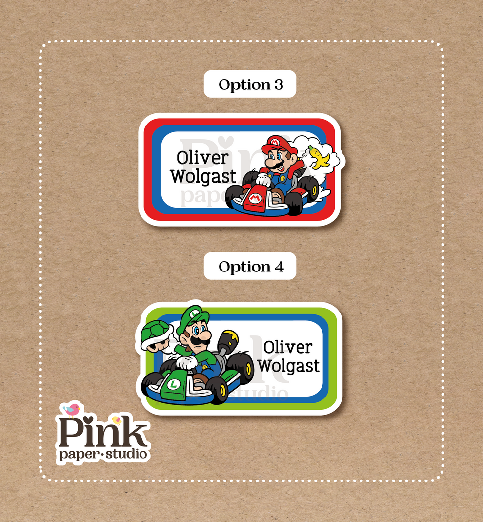 Mario Kart • Mario Kart Stickers • Set of 12 Stickers – PinkPaperStudio
